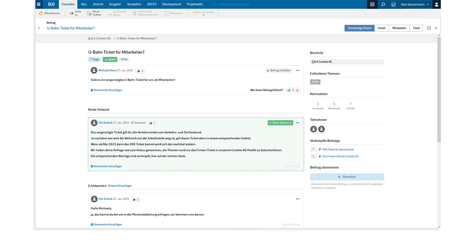 ELO Knowledge – Ideen, Feedback & Know-how verbinden